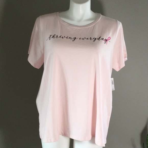 Db sunday | Tops | Db Sunday Pink Thriving Tshirt 2x Stretch | Poshmark